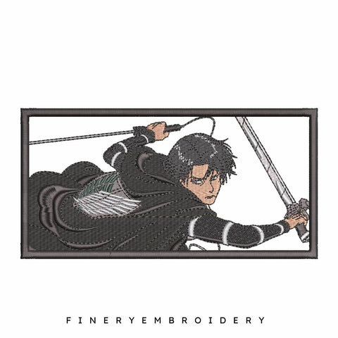 Levi Ackerman - Attack on Titan - Animé - Embroidery Design ...