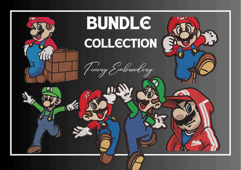Mario & Luigi - Pack of 39 Designs - Embroidery Designs – FineryEmbroidery