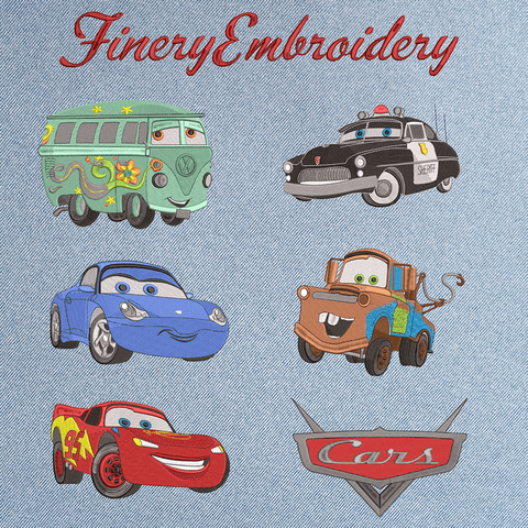 Pixar's "Cars" Logo Embroidery Design – FineryEmbroidery